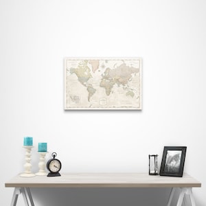 Personalizable World Travel Map Poster - Desert Sunrise Style - Etsy