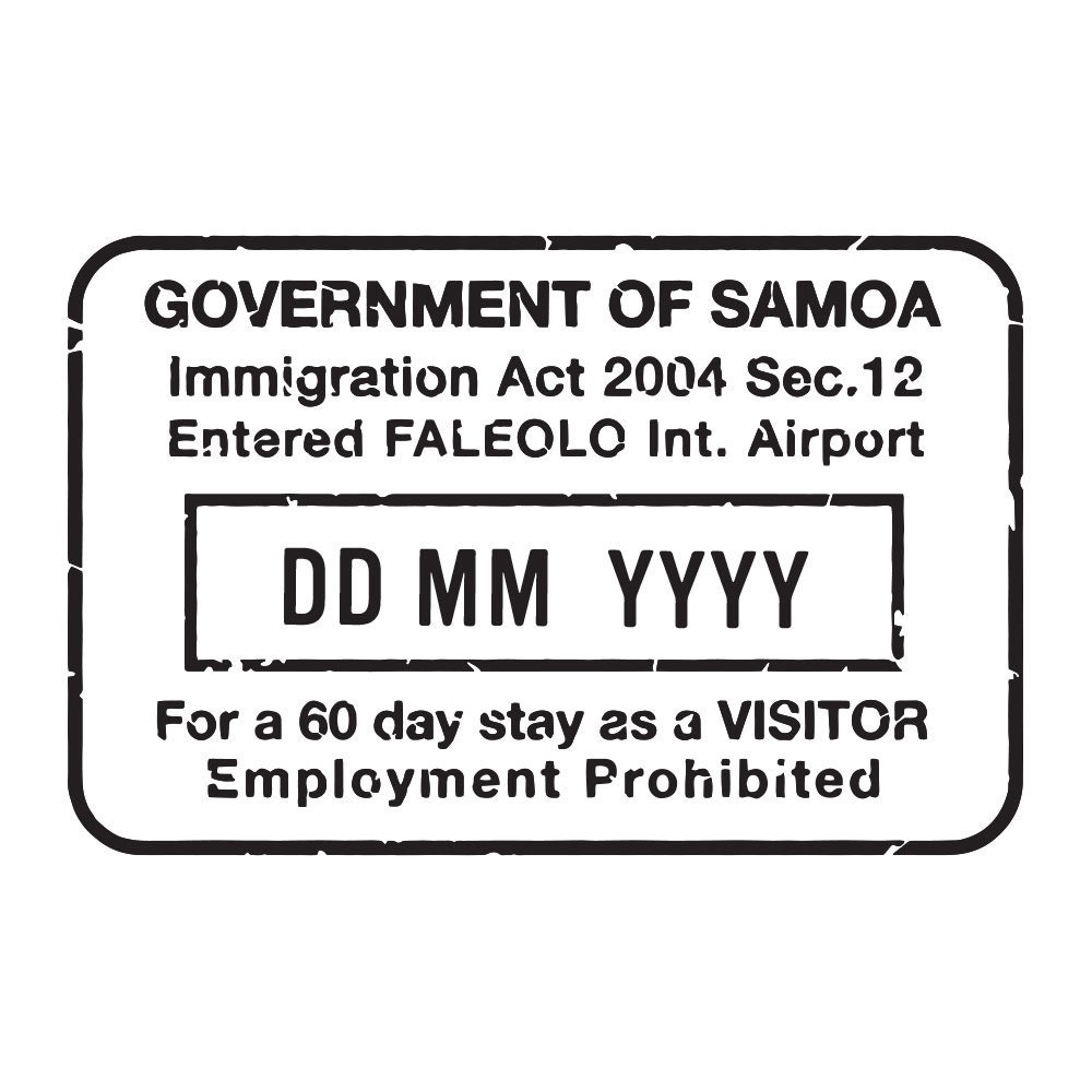 Samoa Passport Stamp Decal - Etsy