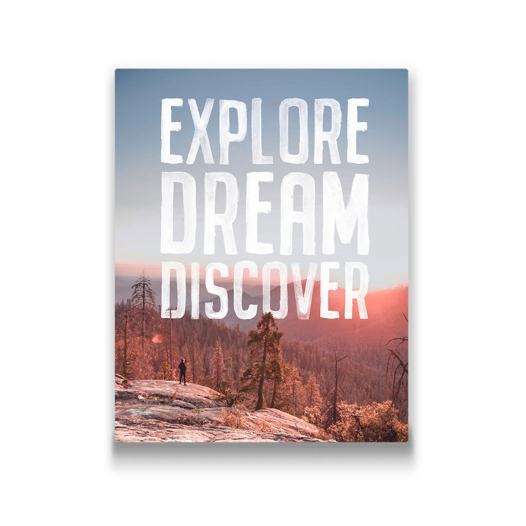 Explore Dream Discover Canvas Wall Art - Etsy