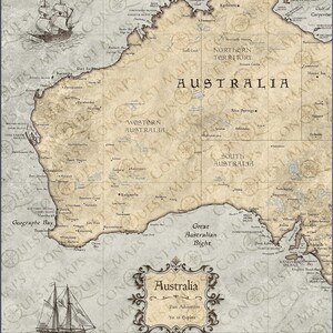 Push Pin Australia Map Pin Board Rustic Vintage - Etsy