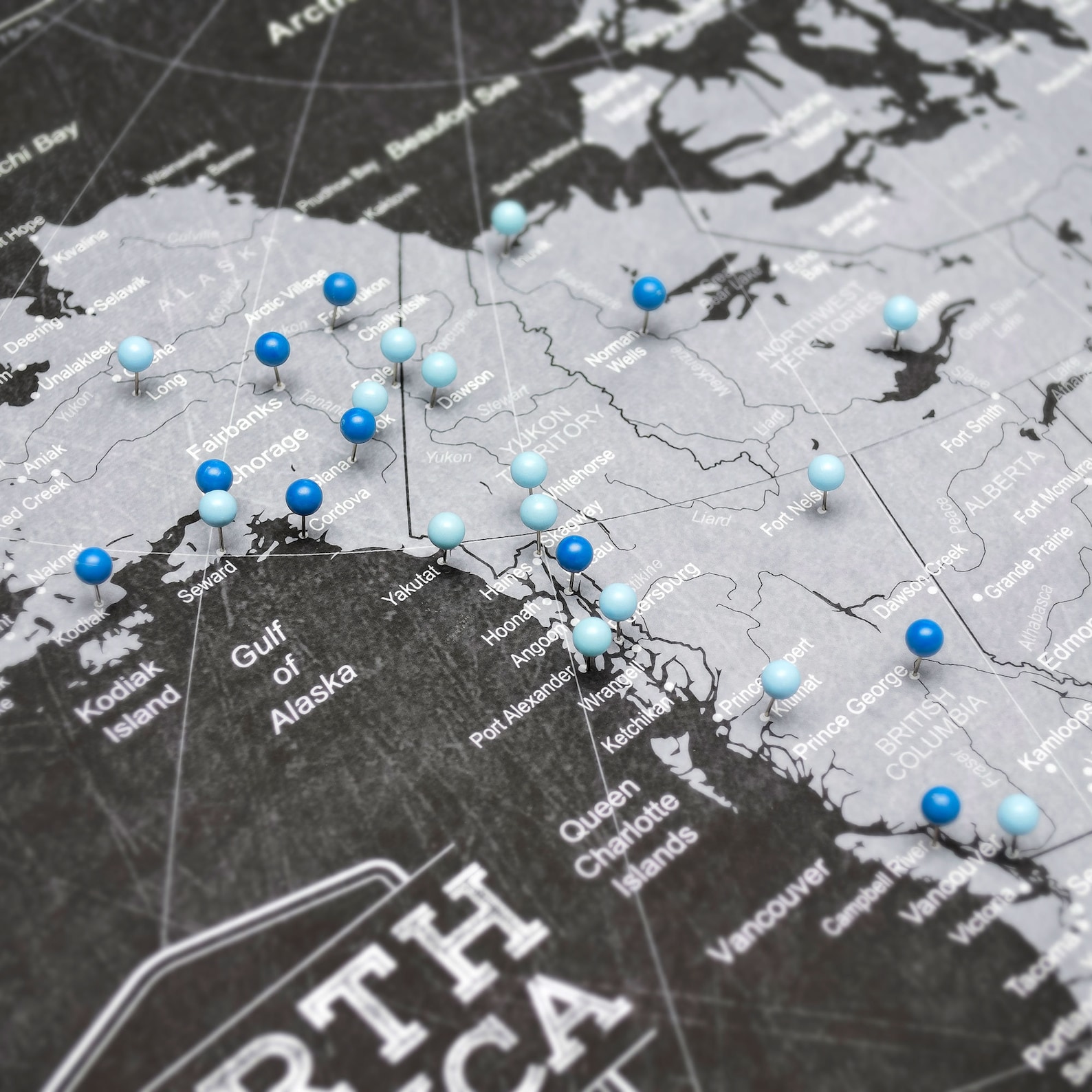 North America Travel Push Pin State Map Modern Cork Pin | Etsy