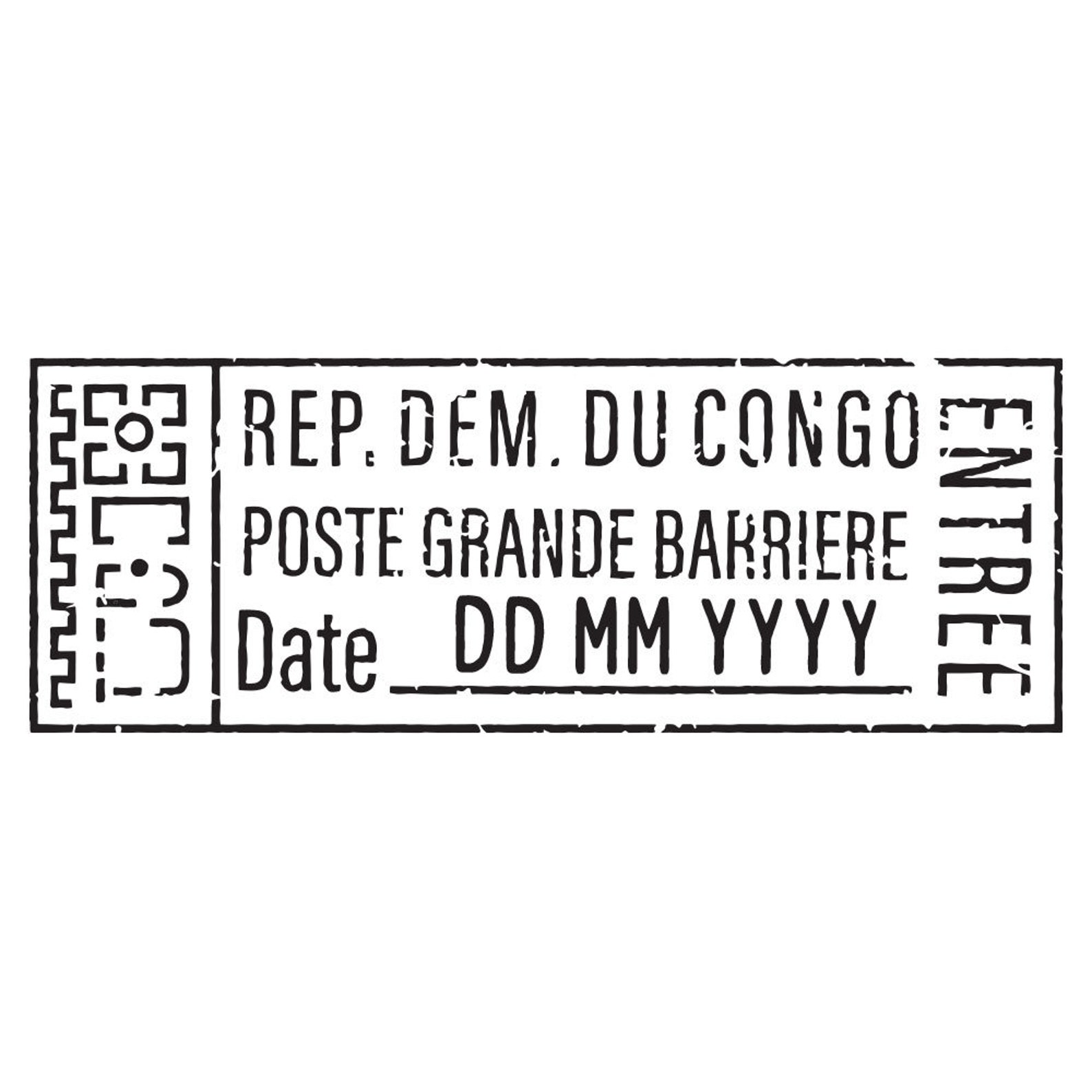 Democratic Republic of the Congo Passport Stamp Decal - Etsy UK