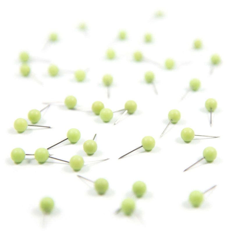 Map Push Pins: Spring Green Matte Finish - Etsy