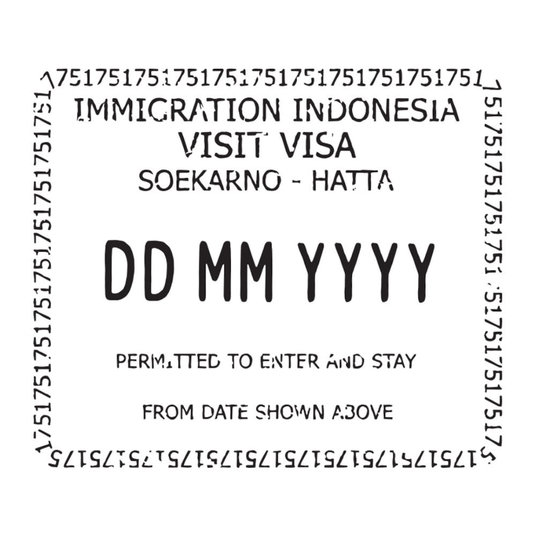 Indonesia - Passport Stamp Decal - Etsy