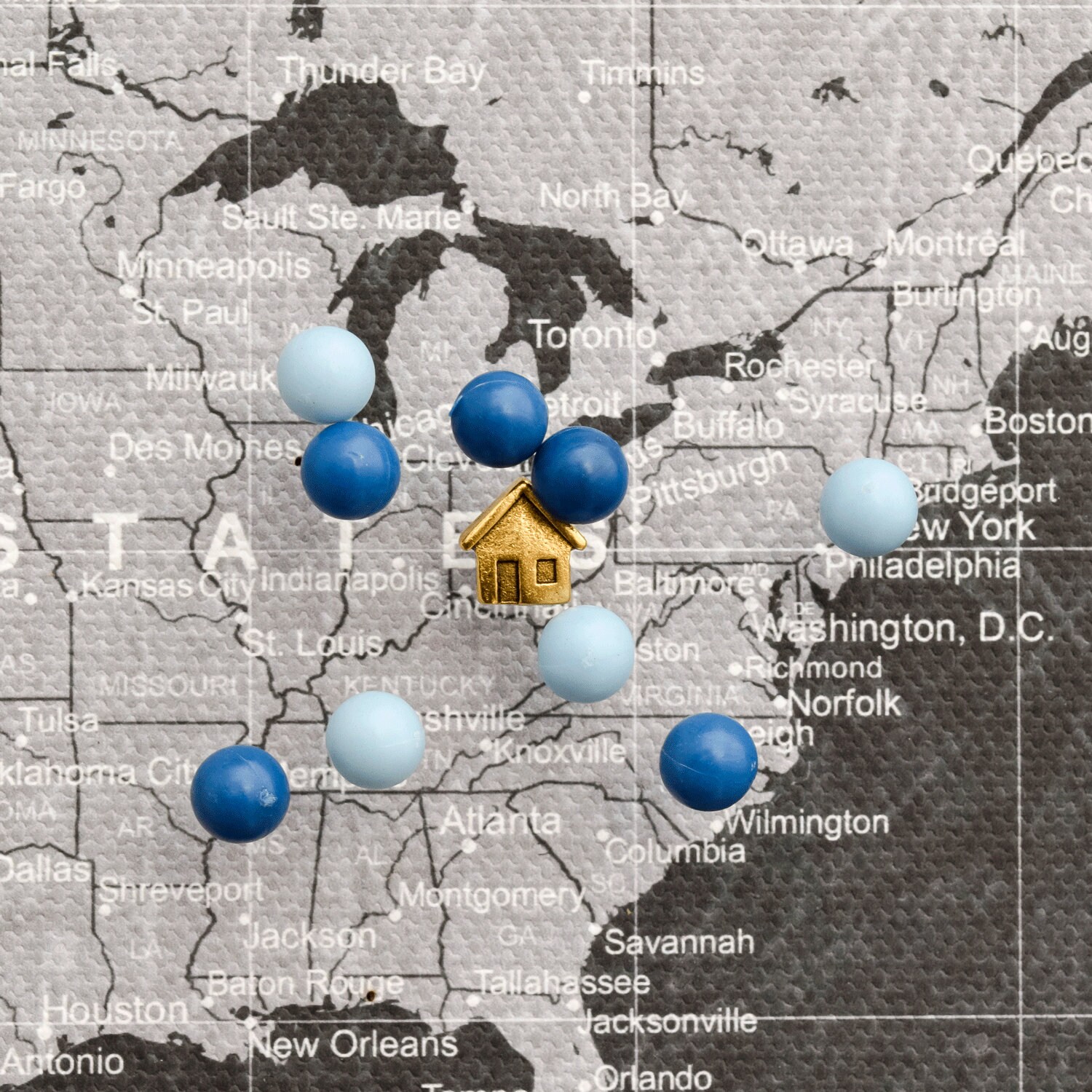 Gold Home Map Push Pins | Etsy