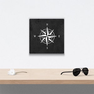 Compass Rose - Canvas Wall Art - Etsy