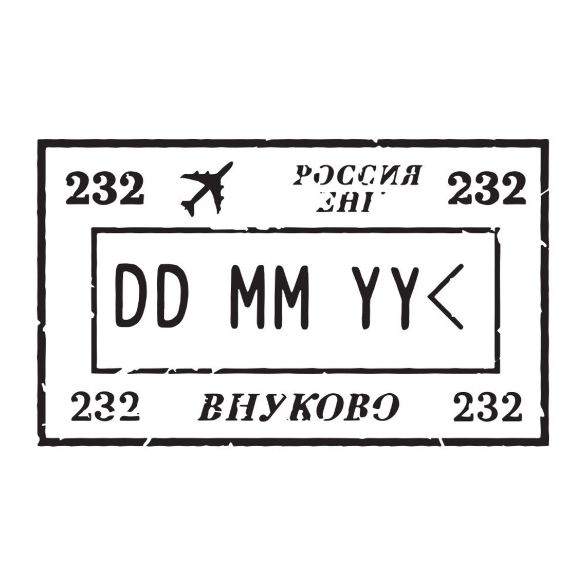 Russia - Passport Stamp Decal - Etsy