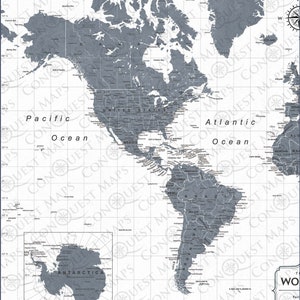 Push Pin World Map (pin Board) - Dark Gray Color Splash - Etsy