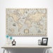 World Map Poster - Rustic Vintage Style Travel Map - Etsy