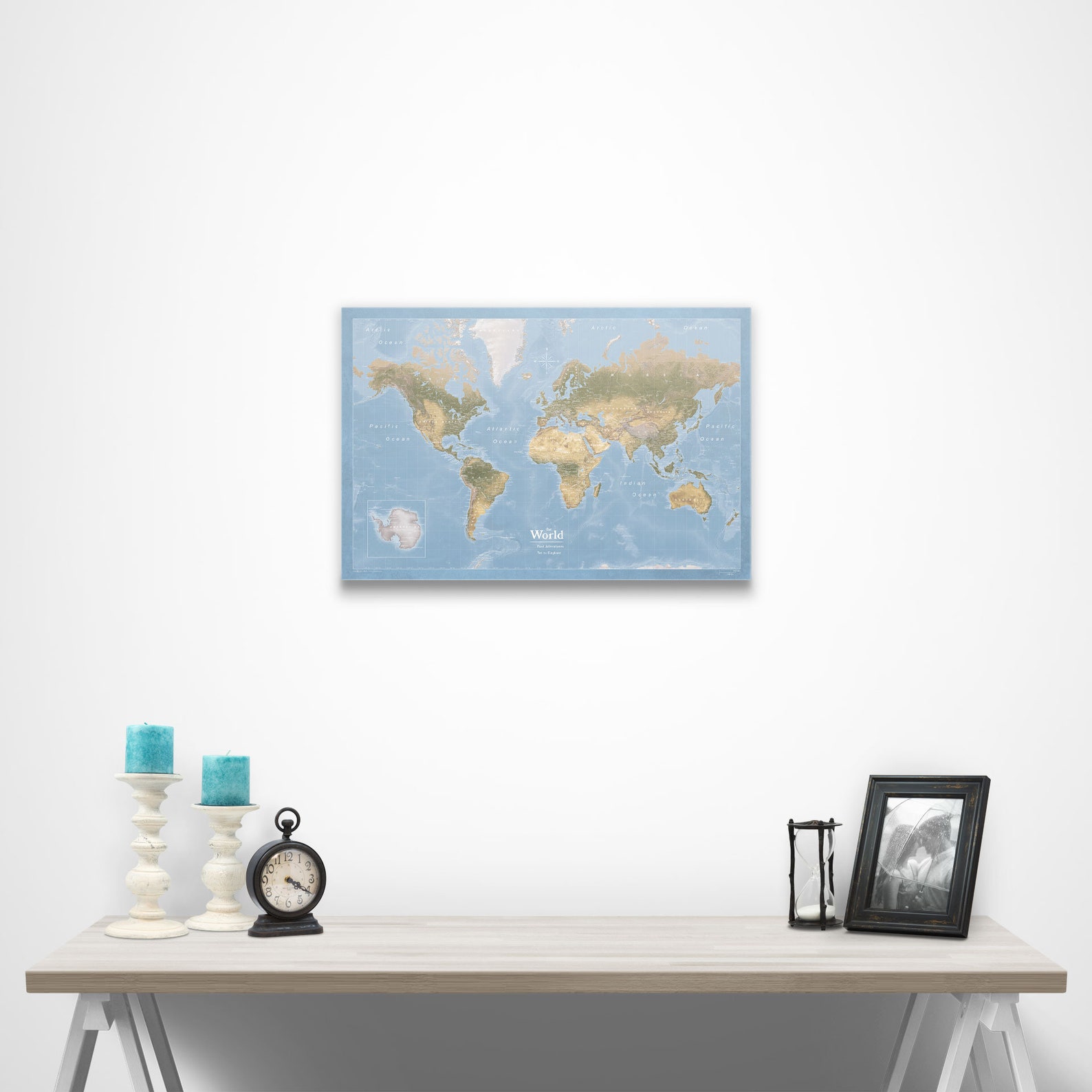 Push Pin World Map - Natural Earth - Etsy