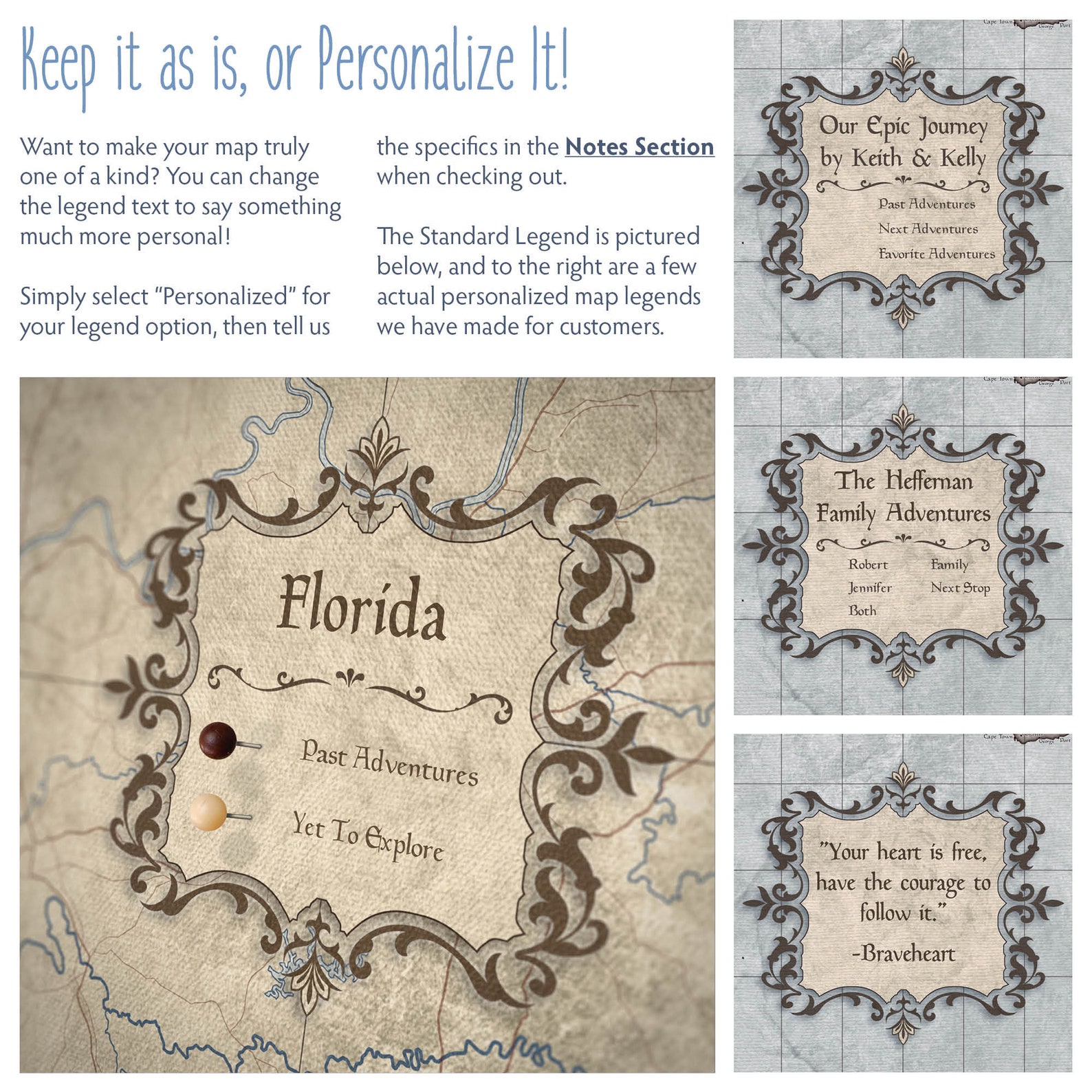 Florida Travel Push Pin State Map - Rustic Vintage Cork Pin Board ...