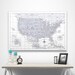 USA Map Poster Light Gray Color Splash - Etsy