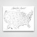 Push Pin Mini USA Travel Map Cities & States Labeled - Etsy