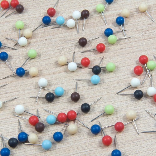 Map Push Pins: Natural Tan Matte Finish - Etsy