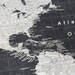 Modern World Travel Map Poster - Modern Slate Style Map - Etsy