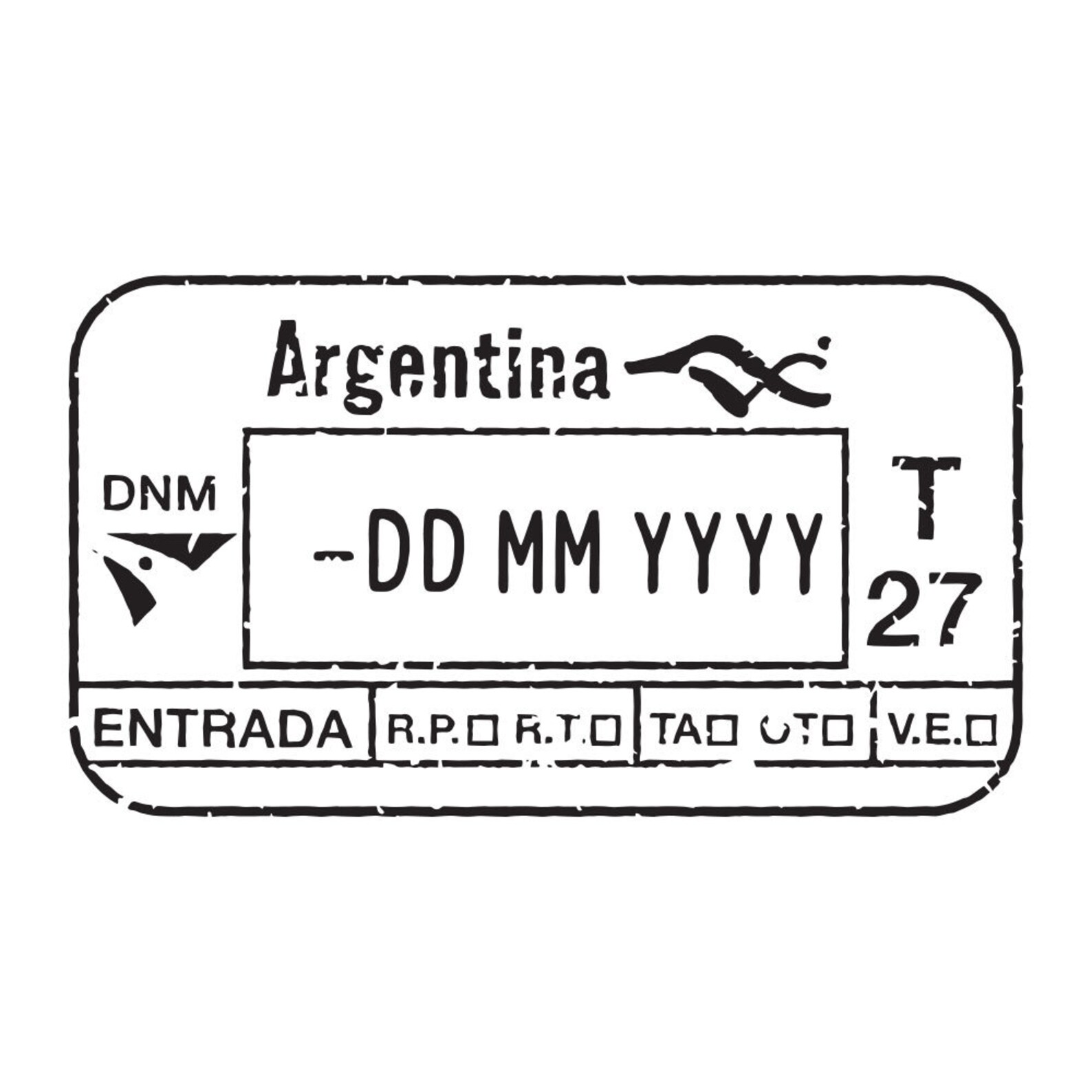 Argentina - Passport Stamp Decal - Etsy