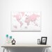 World Map Poster - Pink Color Splash - Etsy