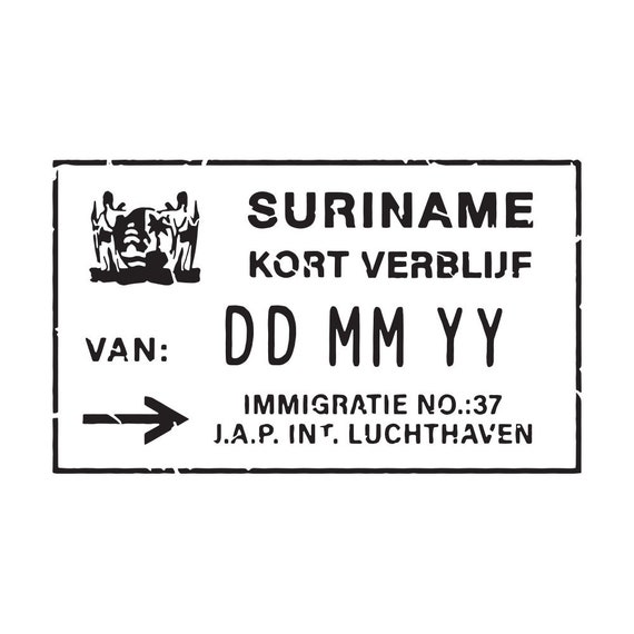 Suriname Passport Stamp Decal | Etsy
