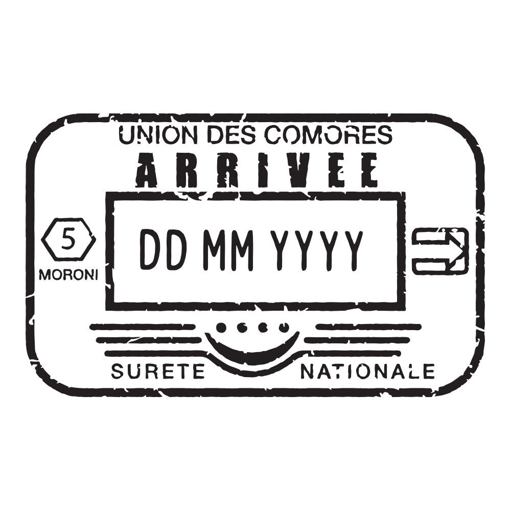 Comoros Passport Stamp Decal - Etsy
