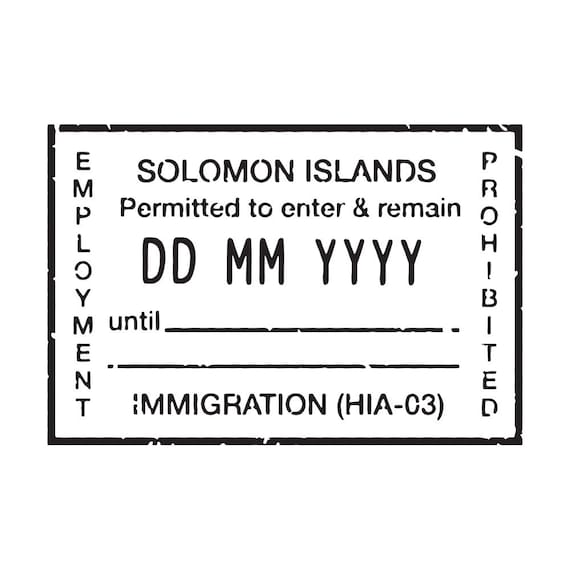 Solomon Islands Passport Stamp Decal - Etsy Canada