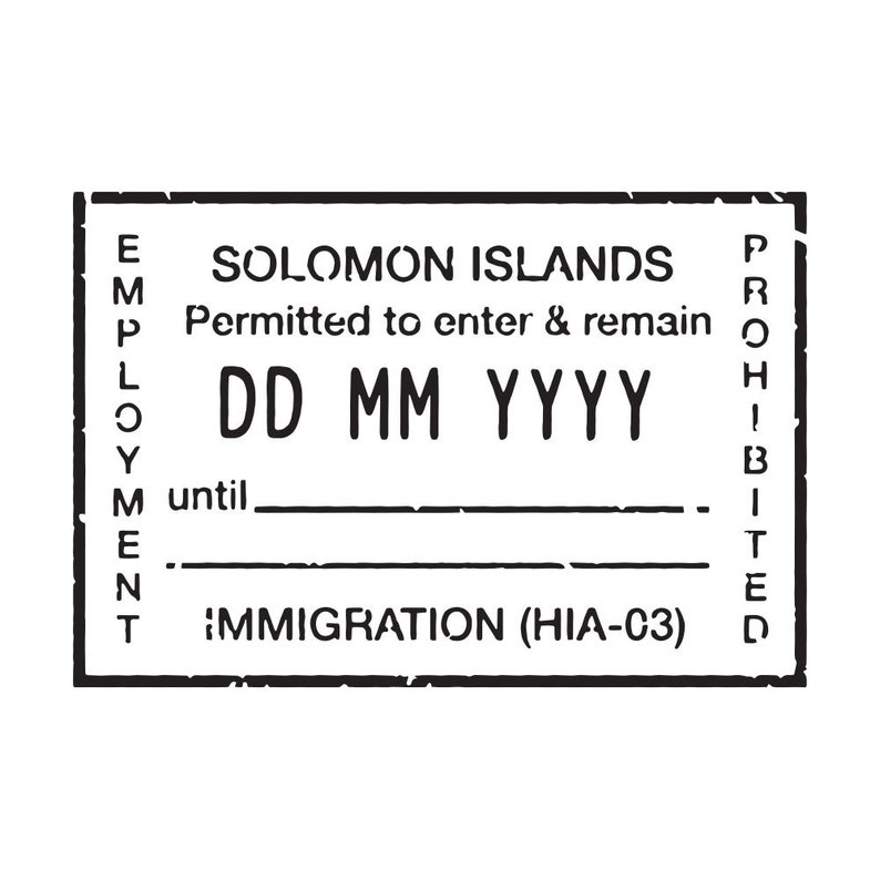 Solomon Islands Passport Stamp Decal - Etsy