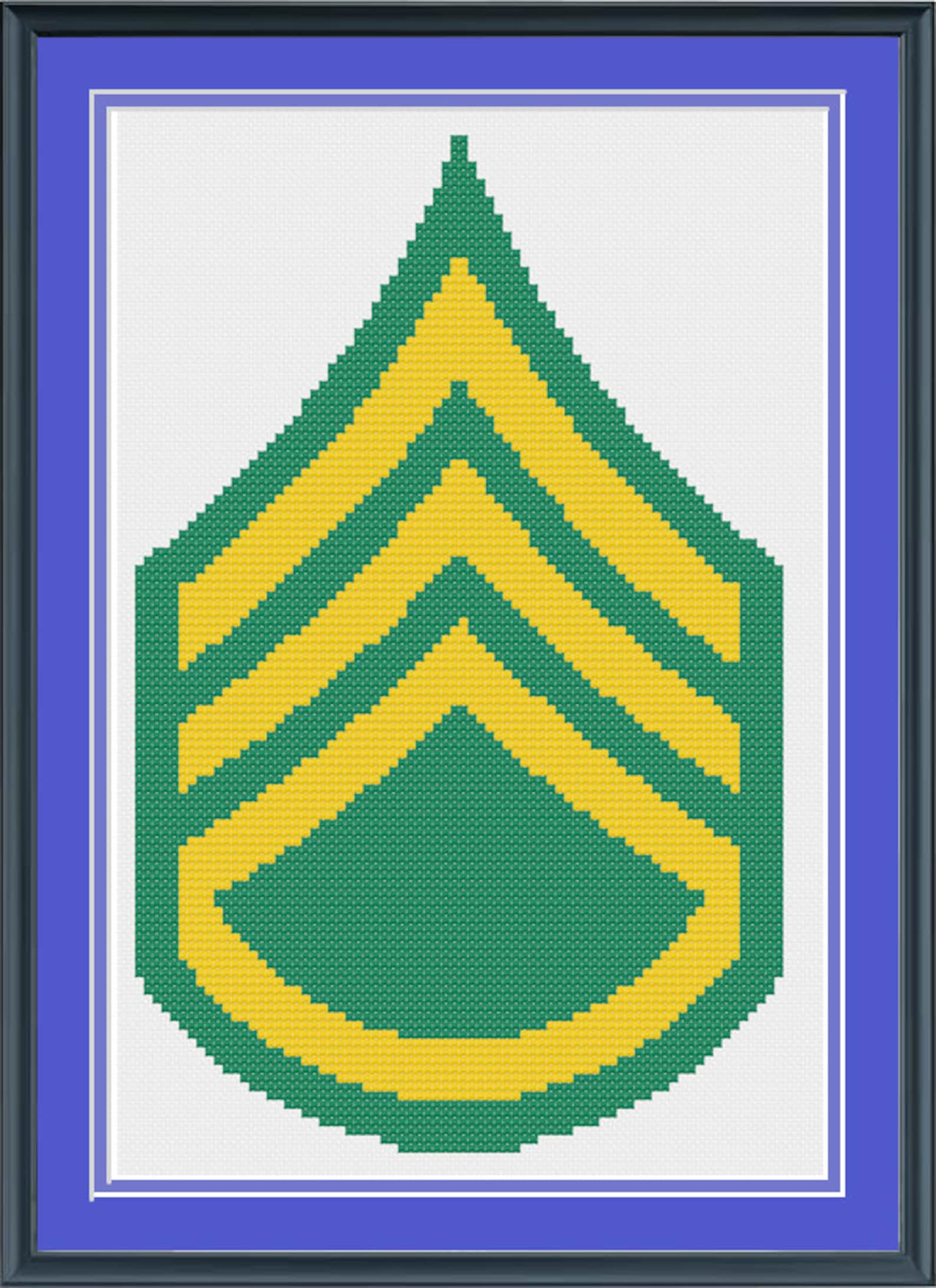 U.S. Army Staff Sergeant Rank Cross Stitch Pattern - Etsy