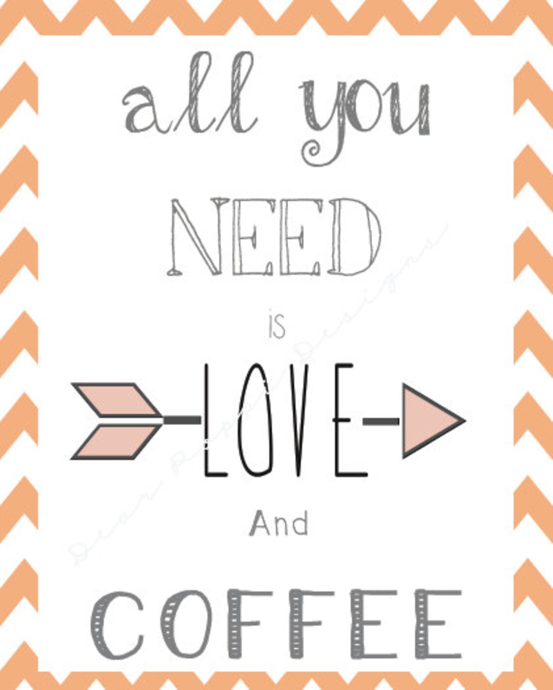 Printable Love and Coffee - Etsy