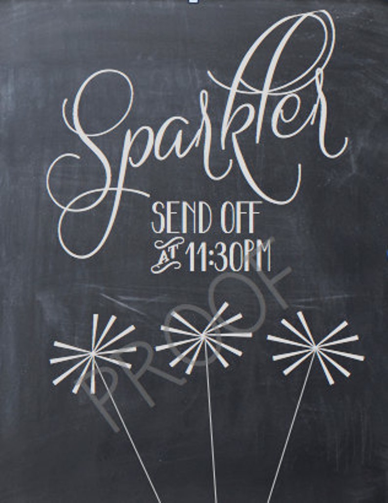 Sparkler Send off Printable - Etsy