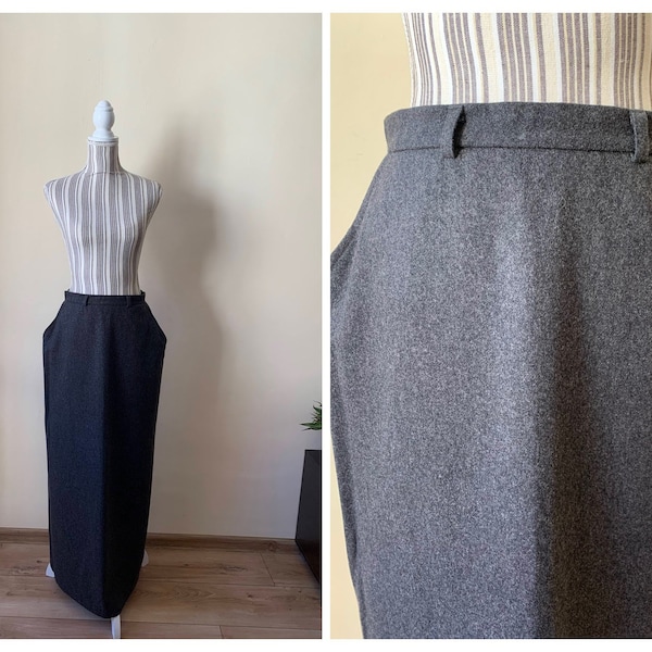 Wool Maxi Skirt Etsy