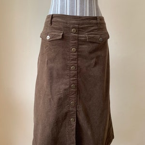 Vintage Brown Corduroy Midi Skirt for Women Size S M, Boho Hippie ...