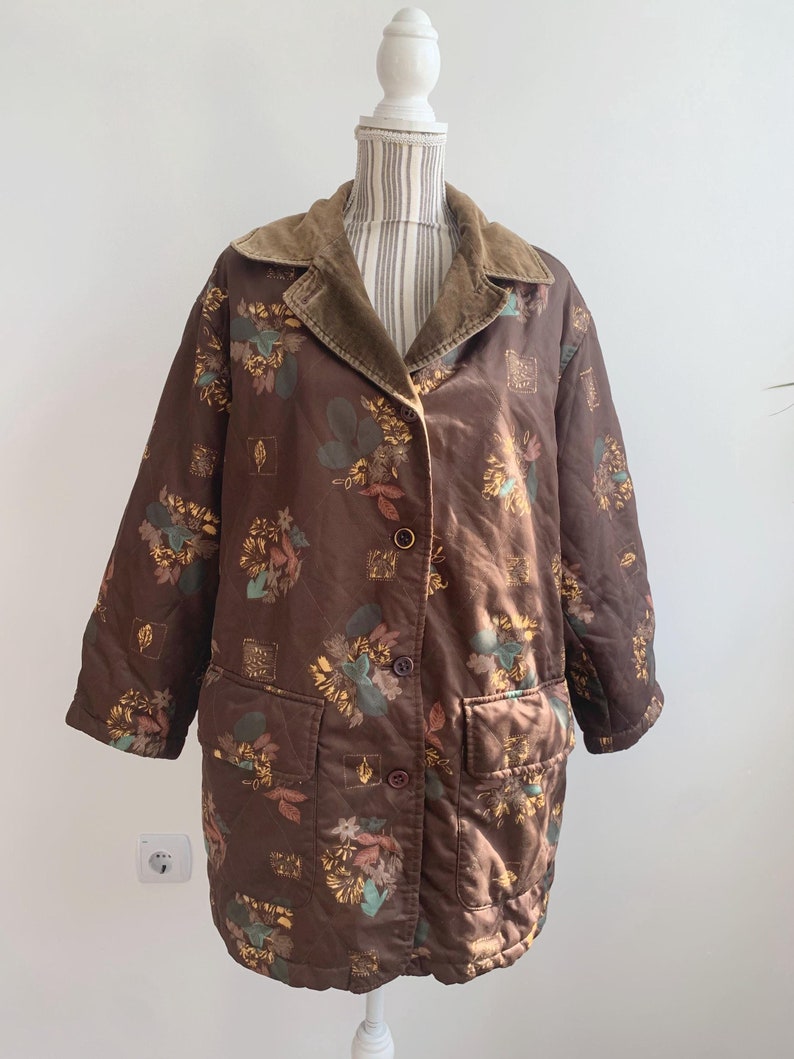 Vintage 90s Winter Jacket for Women Size Oversized S M, Bulky Quilted ...