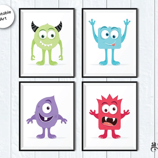 Monster Print - Etsy