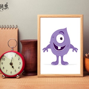 SALE Cute Monster Prints - Set of 4, Little Monsters, Monster Decor ...