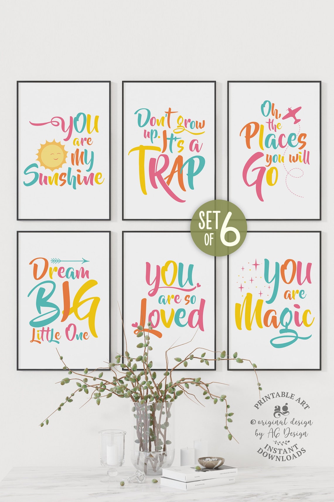 Buy Printable Baby Quotes Set of 6 Prints, Dream Big Little One, Magic ...