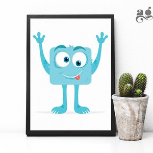 SALE Cute Monster Prints - Set of 4, Little Monsters, Monster Decor ...