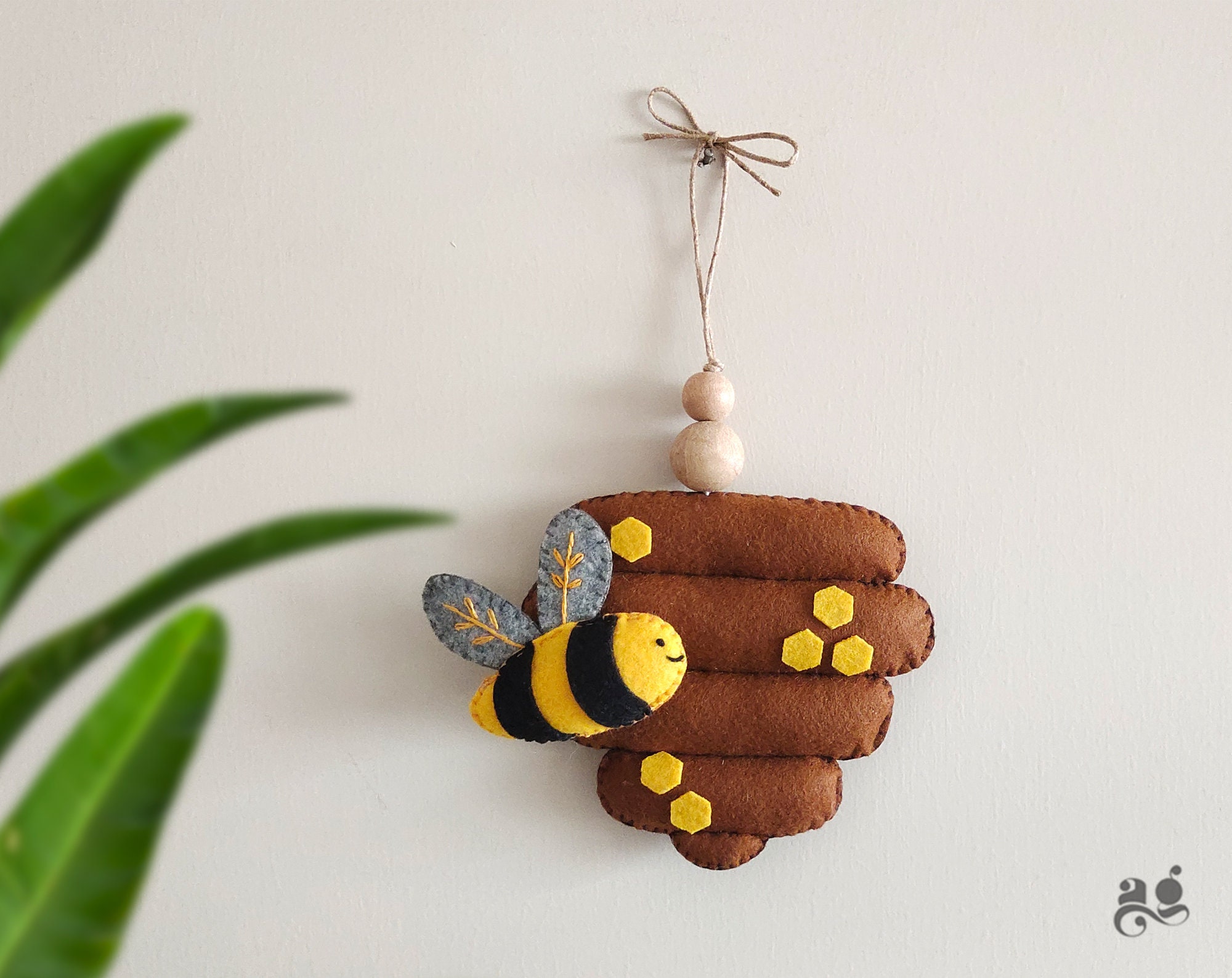 Bee Plush Felt Ornaments, Honey Bee Nursery Decor, Bee Keeper Lover ...