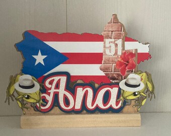 Puerto Rico Cake Topper - Etsy