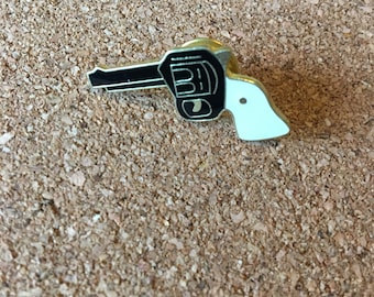 Black & Red Revolver Lapel Pin | Etsy
