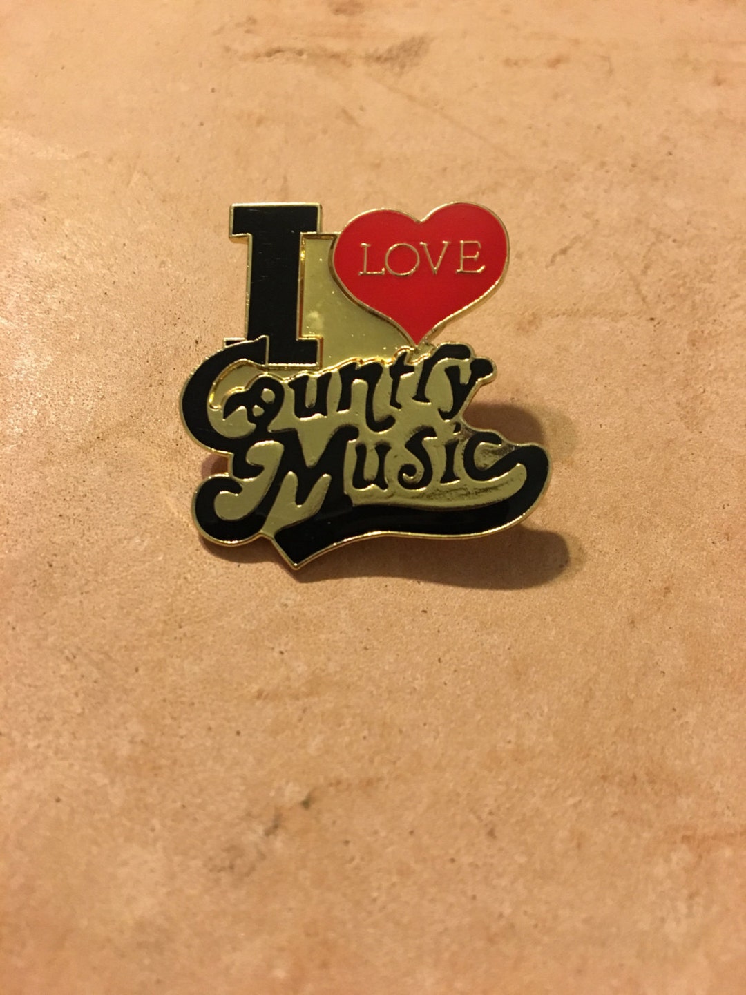 I Love Country Music Lapel Pin - Etsy