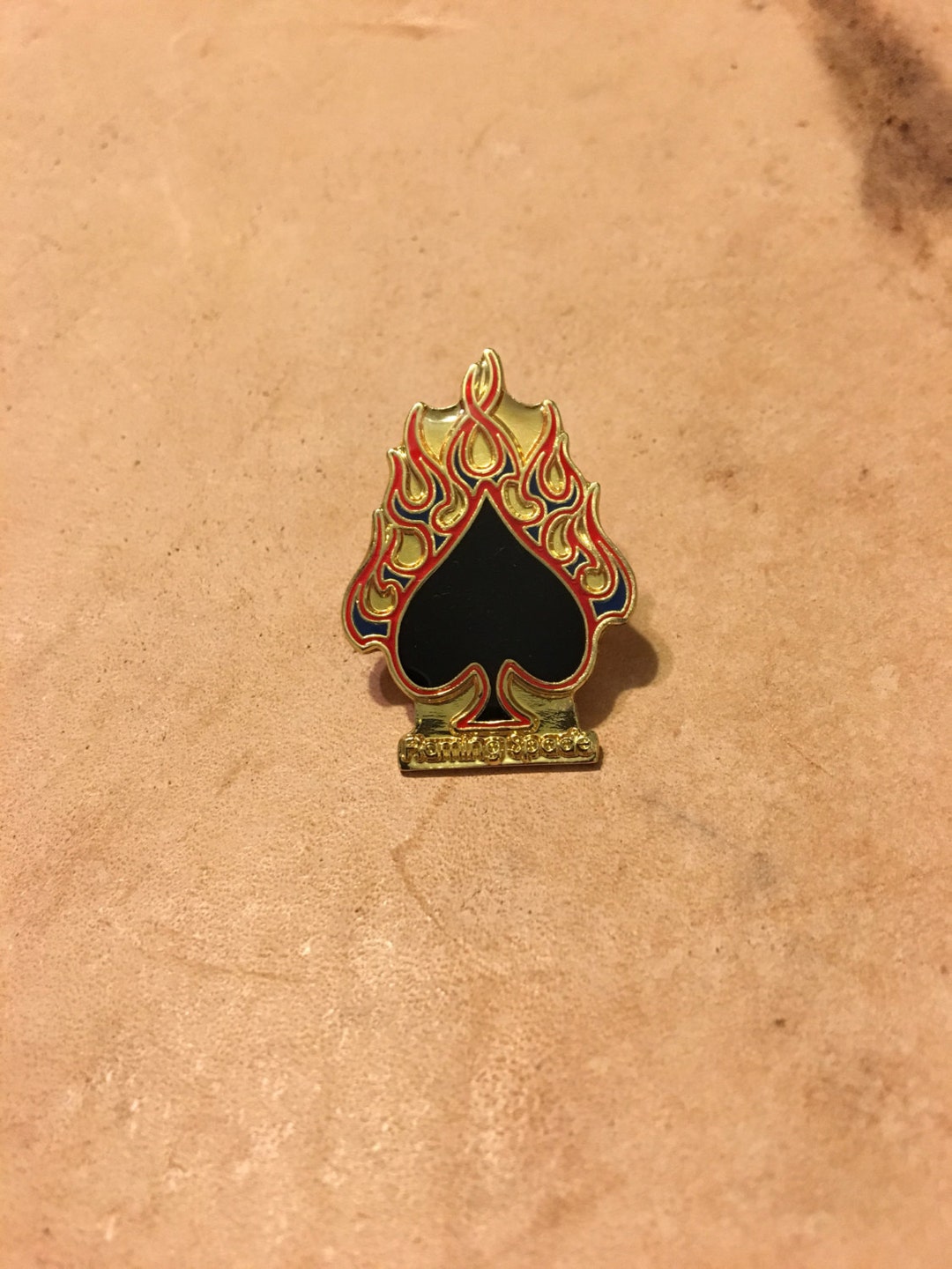 Flaming Spade Lapel Pin - Etsy
