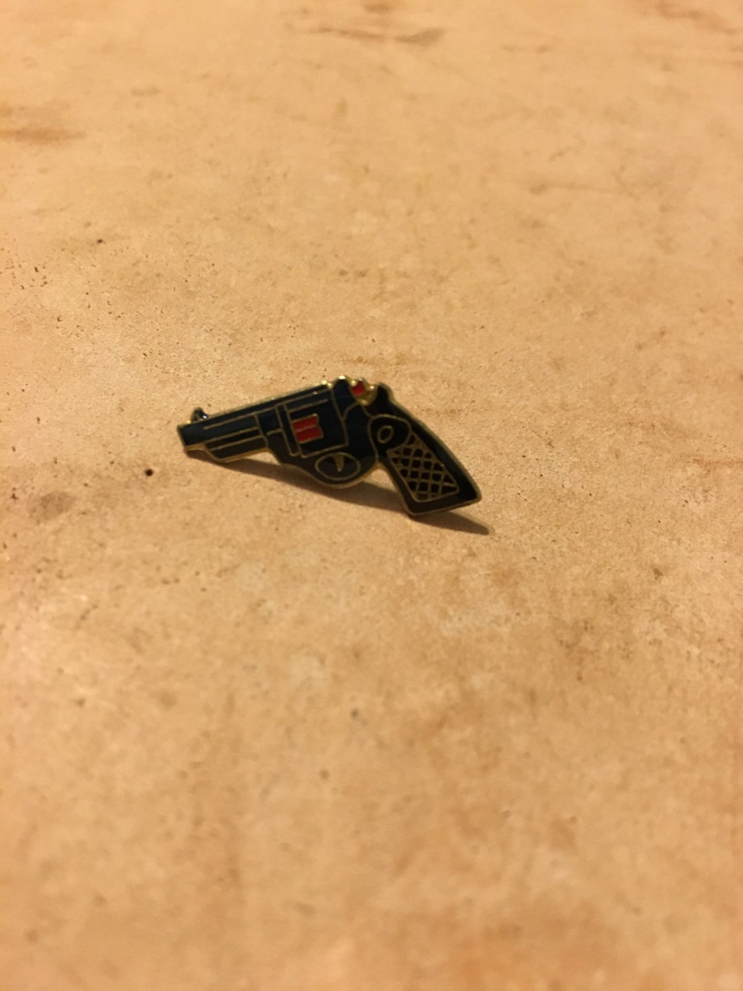 Black & Red Revolver Lapel Pin - Etsy