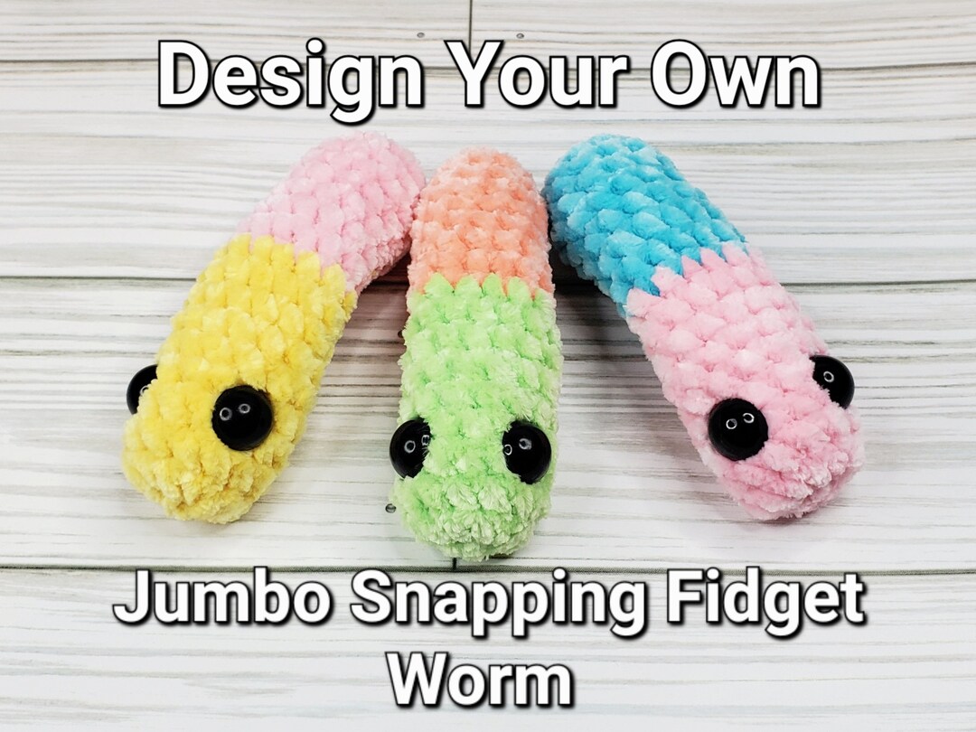 Custom | Made to Order | Jumbo Snapping Fidget Worm - Etsy