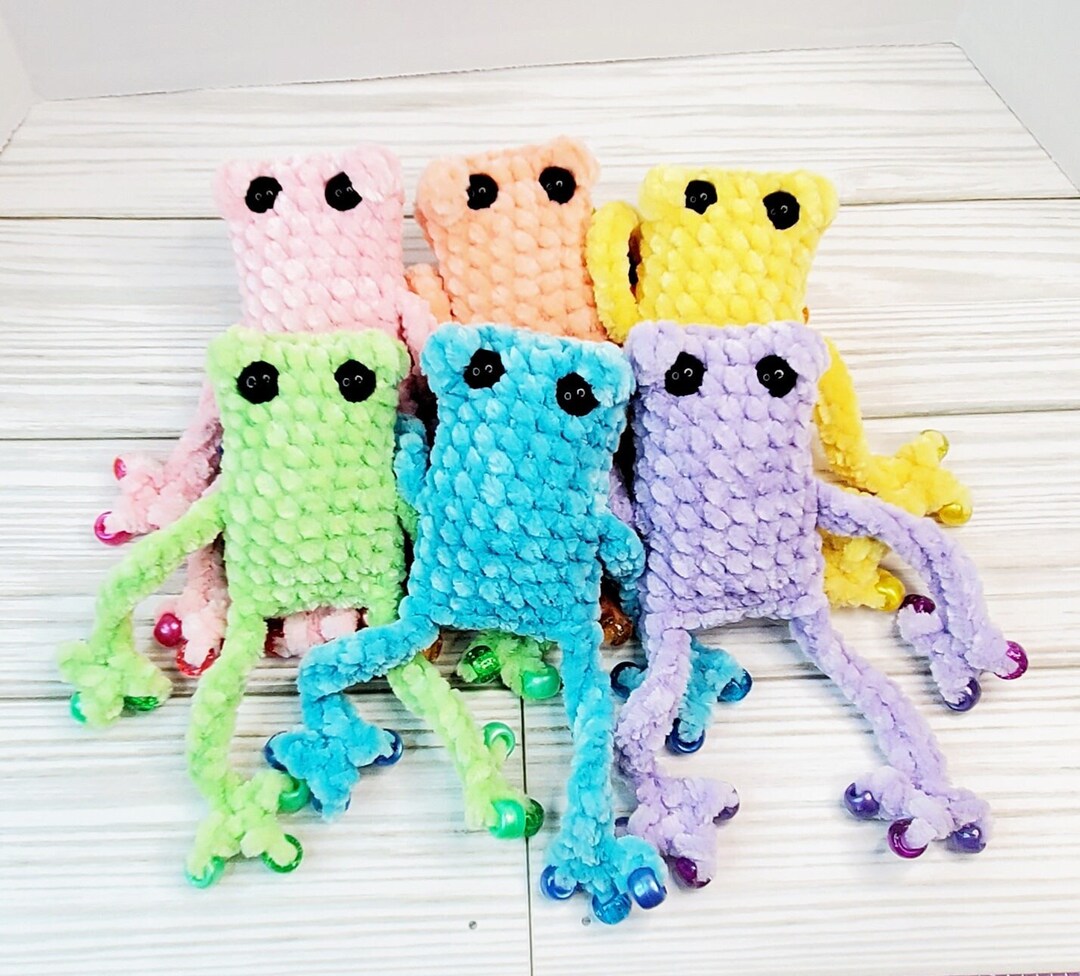 Snapping Fidget Frog Plush Sensory Beaded Leggy Froggy Plush - Etsy