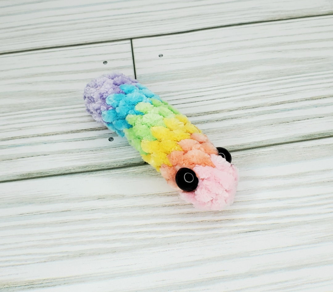 Rainbow Snapping Fidget Worm - Etsy