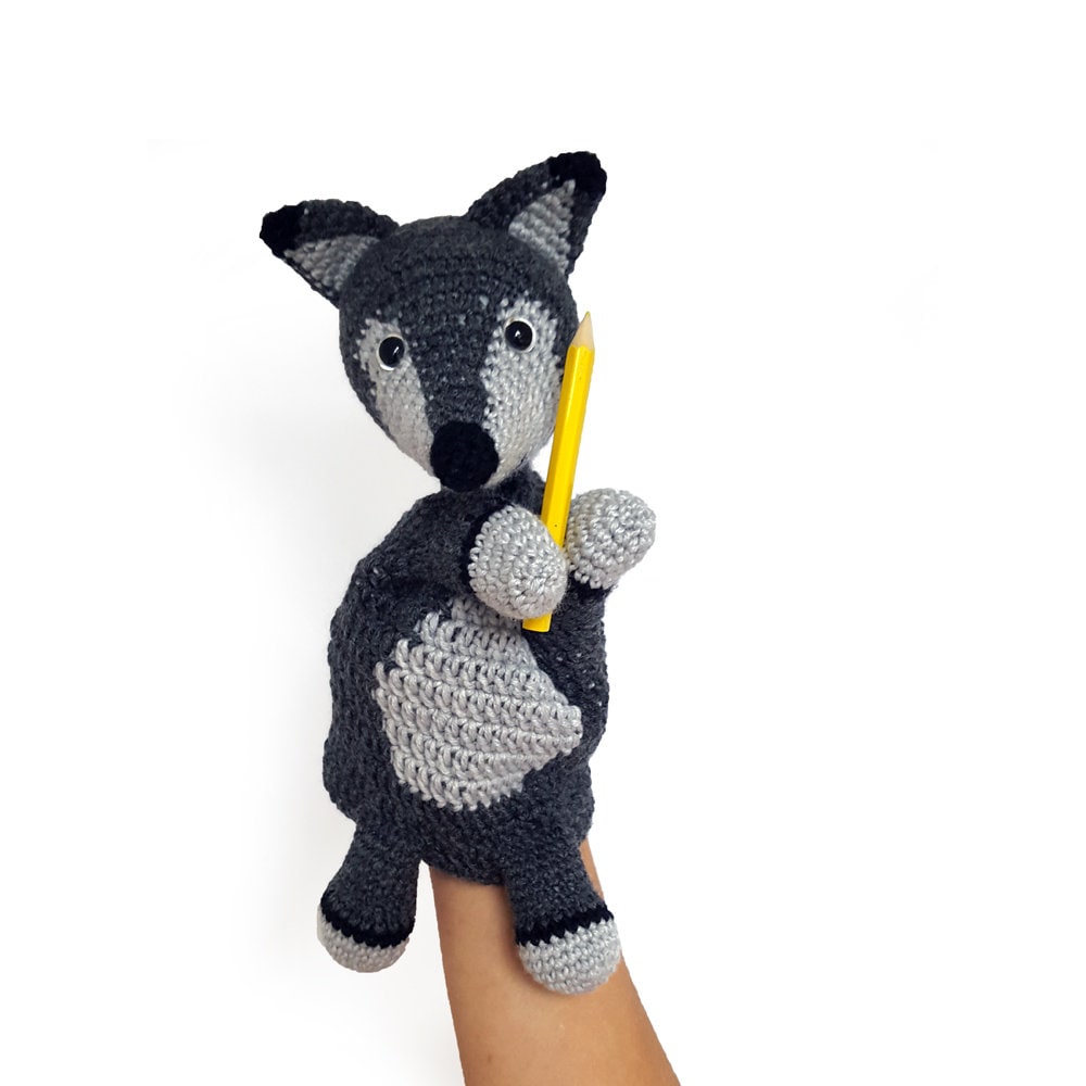 Crochet Pattern Hand Puppet Wolf Amigurumi Instant | Etsy