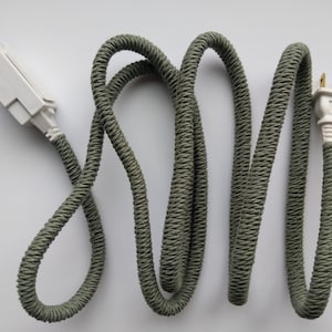 Cotton Wrapped Extension Cord | Multiple Colors | Home Decor - Etsy