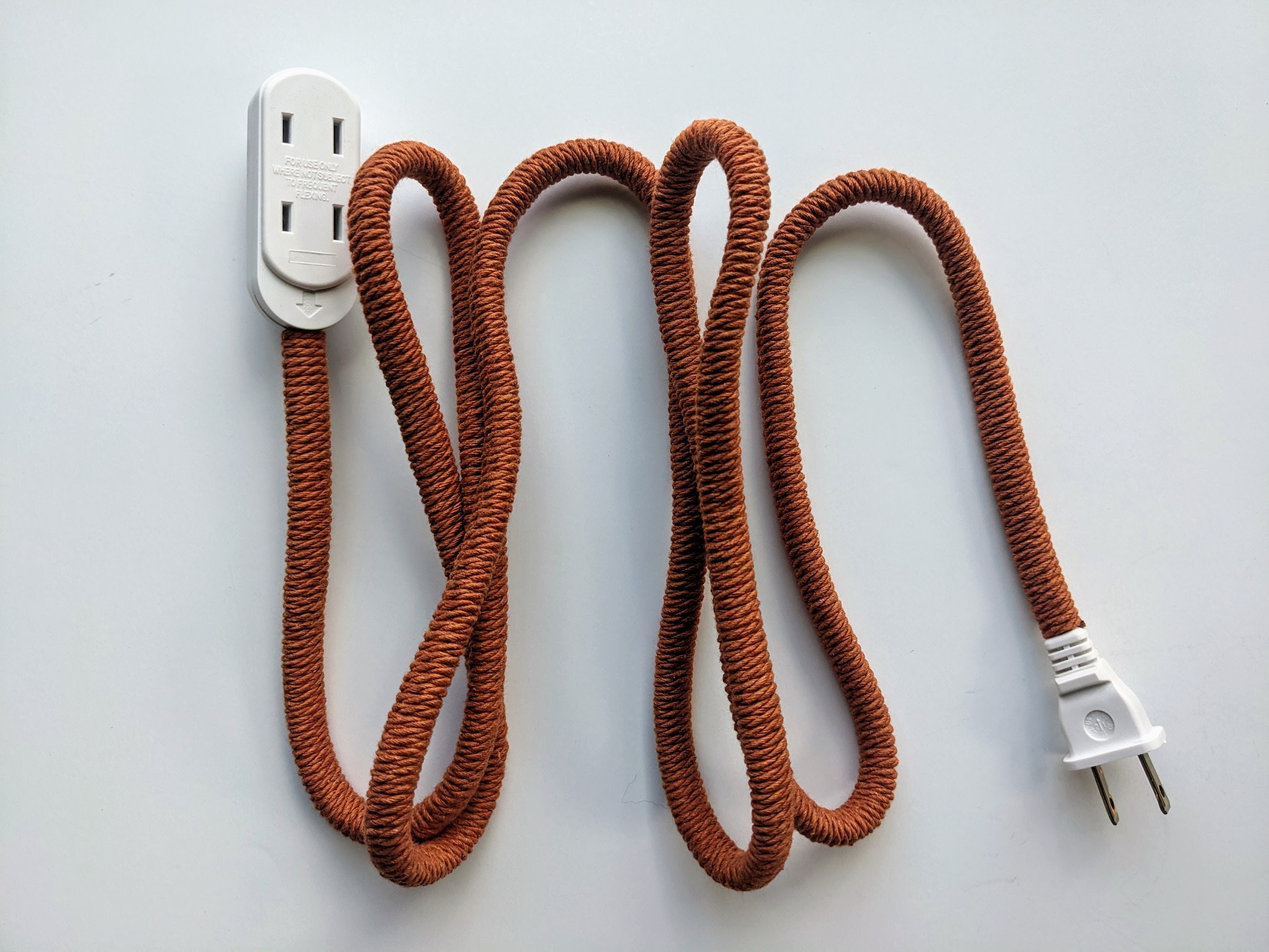 Cotton Wrapped Extension Cord | Multiple Colors | Home Decor - Etsy