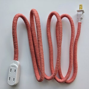 Cotton Wrapped Extension Cord | Multiple Colors | Home Decor - Etsy