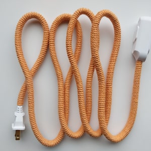 Cotton Wrapped Extension Cord | Multiple Colors | Home Decor - Etsy