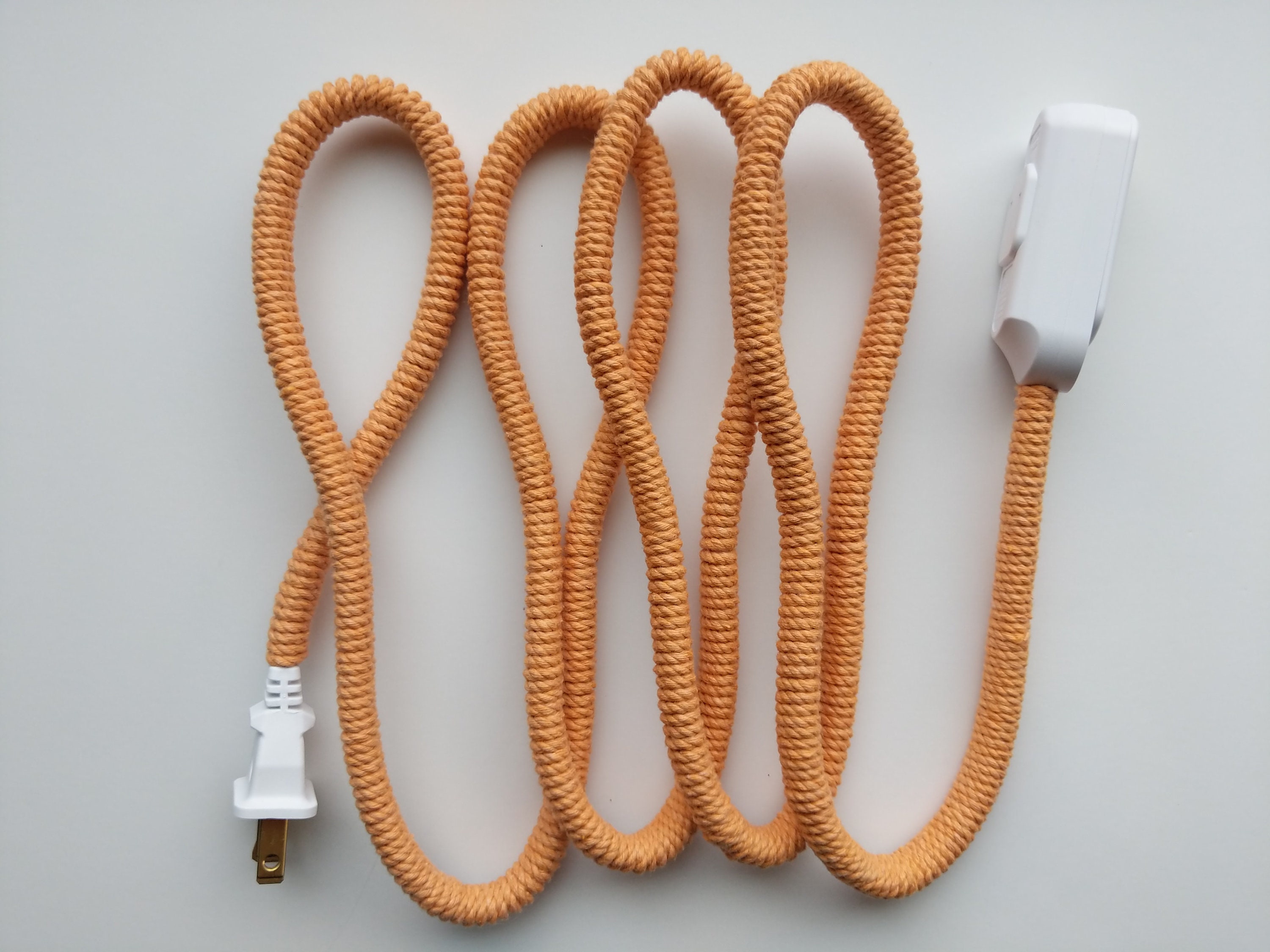 Cotton Wrapped Extension Cord | Multiple Colors | Home Decor - Etsy